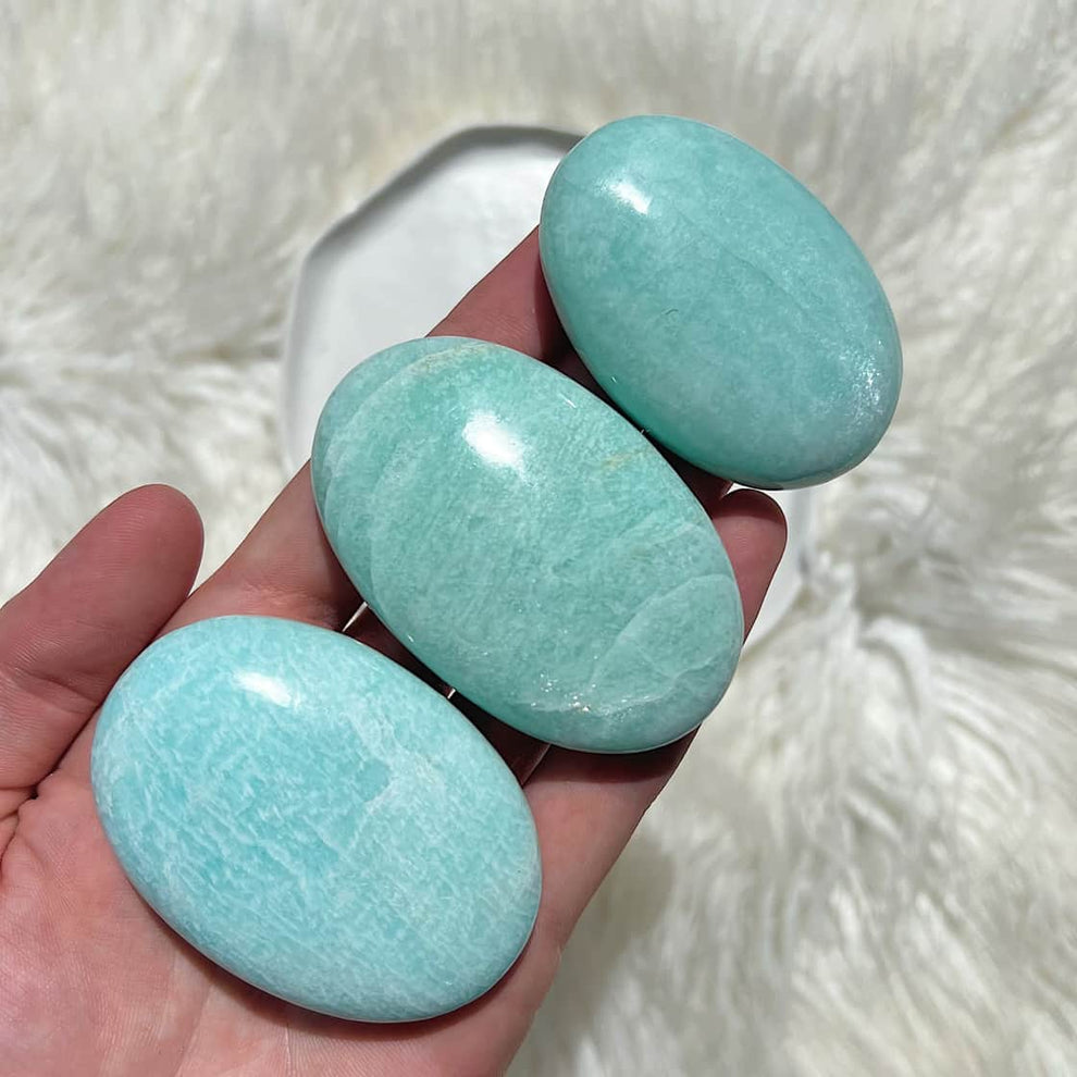 Amazonite Palm-stone – LustrousCrystals®